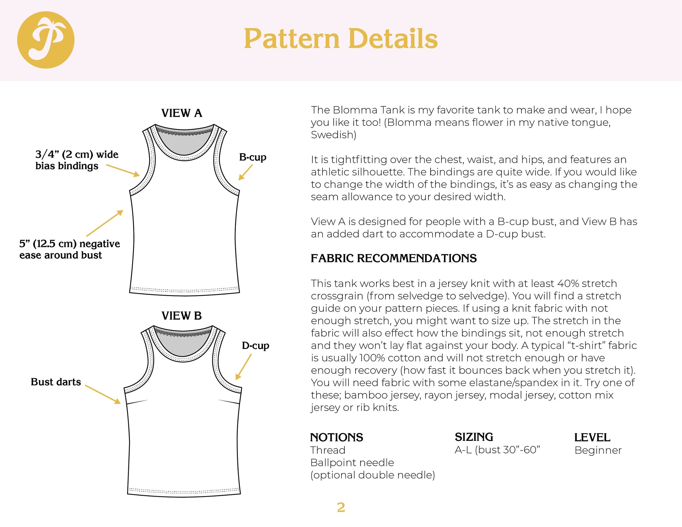 Join my email list and get the Blomma Tank pattern for free! – Paradise ...